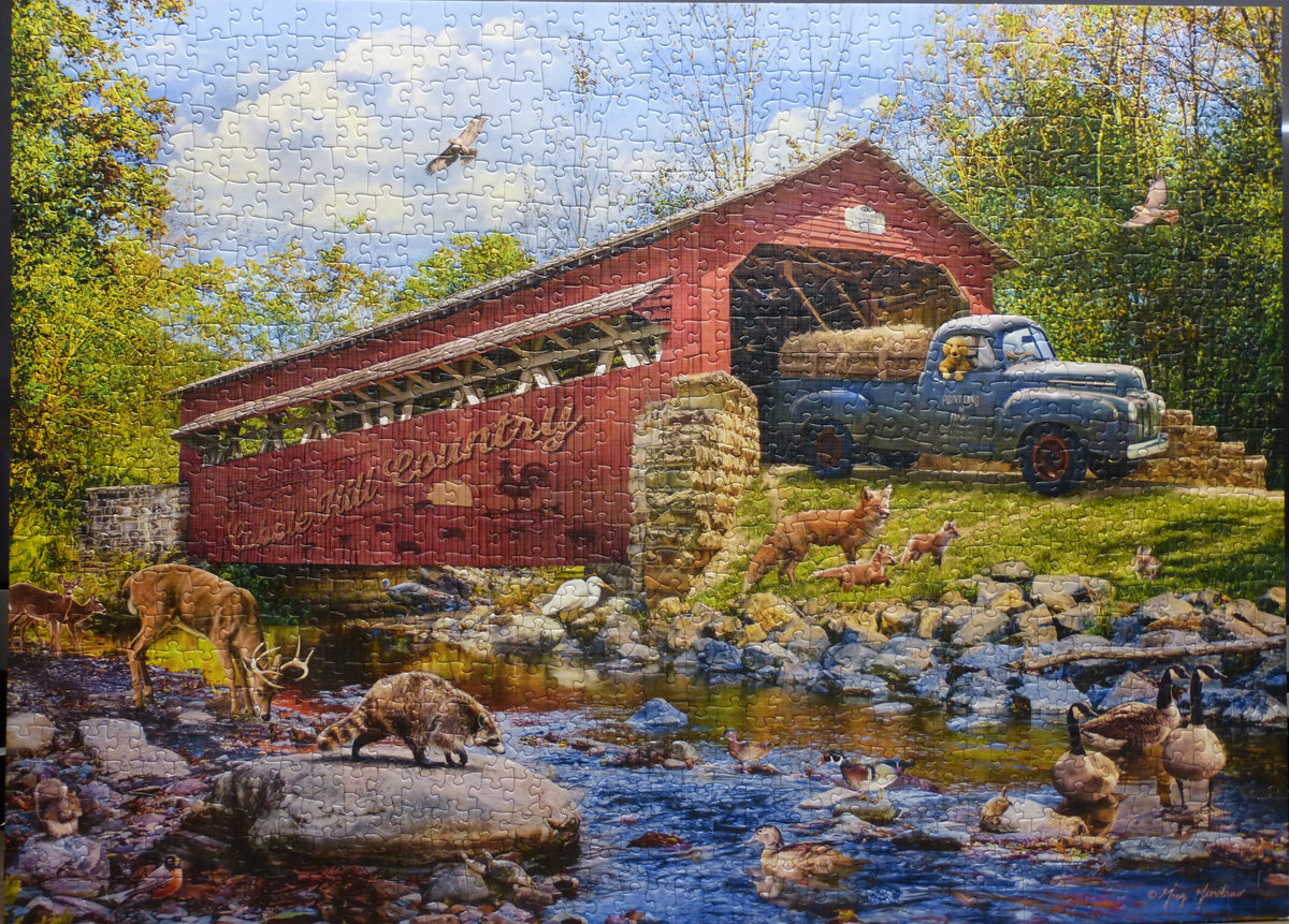 Crossing the Creek Through the Covered Bridge! — Cobble Hill Puzzles