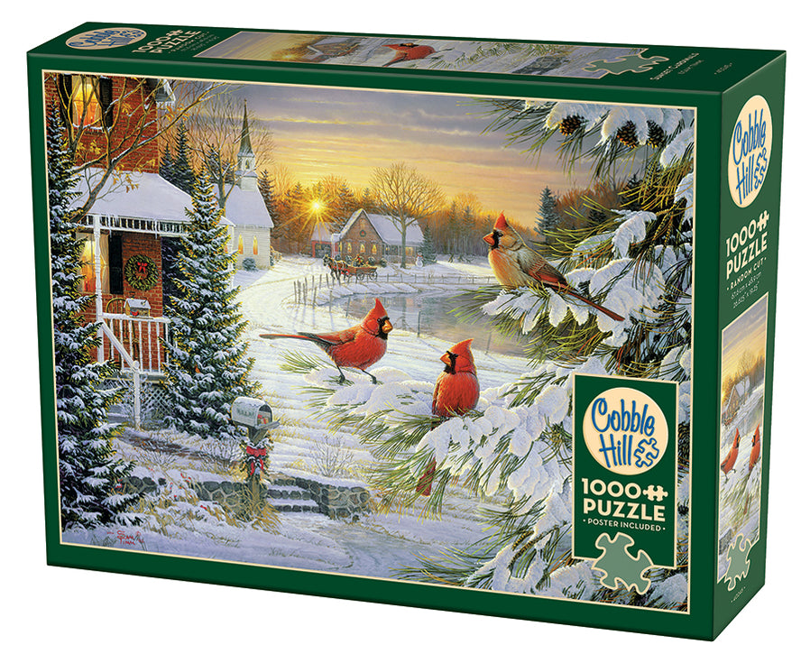 Sunset Cardinals - Puzzle - 1000 piece - Cobble Hill Company — Cobble ...