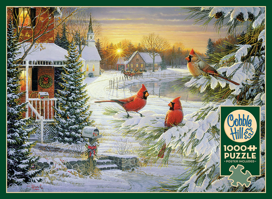 Sunset Cardinals - Puzzle - 1000 piece - Cobble Hill Company — Cobble ...