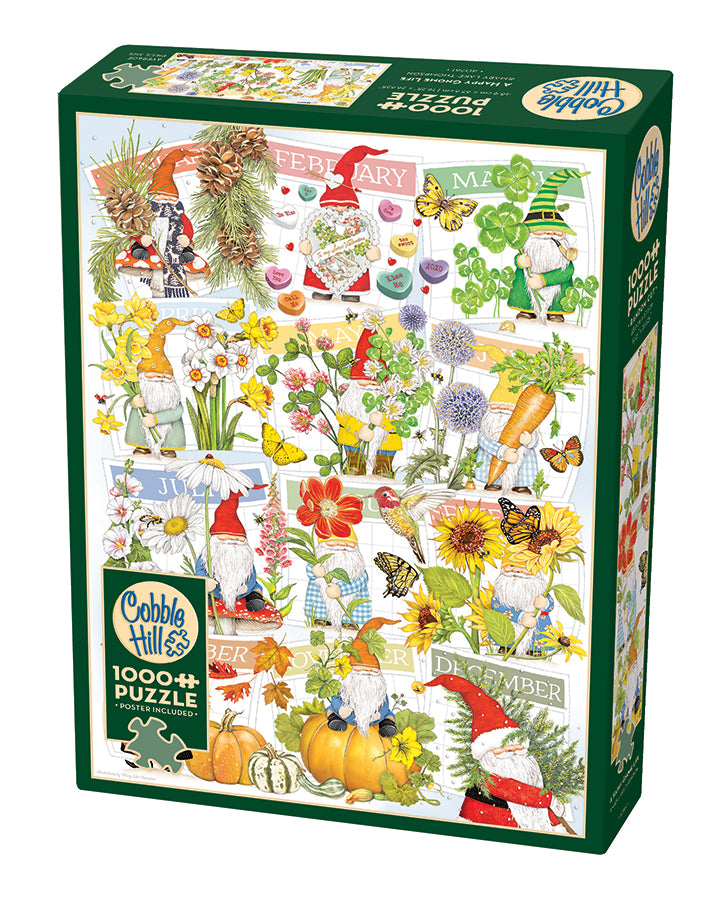 A Happy Gnome Life | 1000 Pieces |Cobble Hill Puzzles Official Website