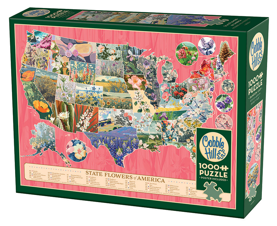 State Flowers of America - Puzzle - 1000 piece - Cobble Hill Company ...