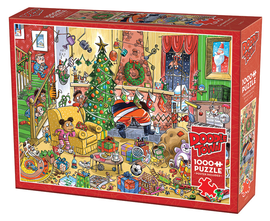 DoodleTown: Catching Santa - Puzzle - 1000 piece - Cobble Hill Company ...