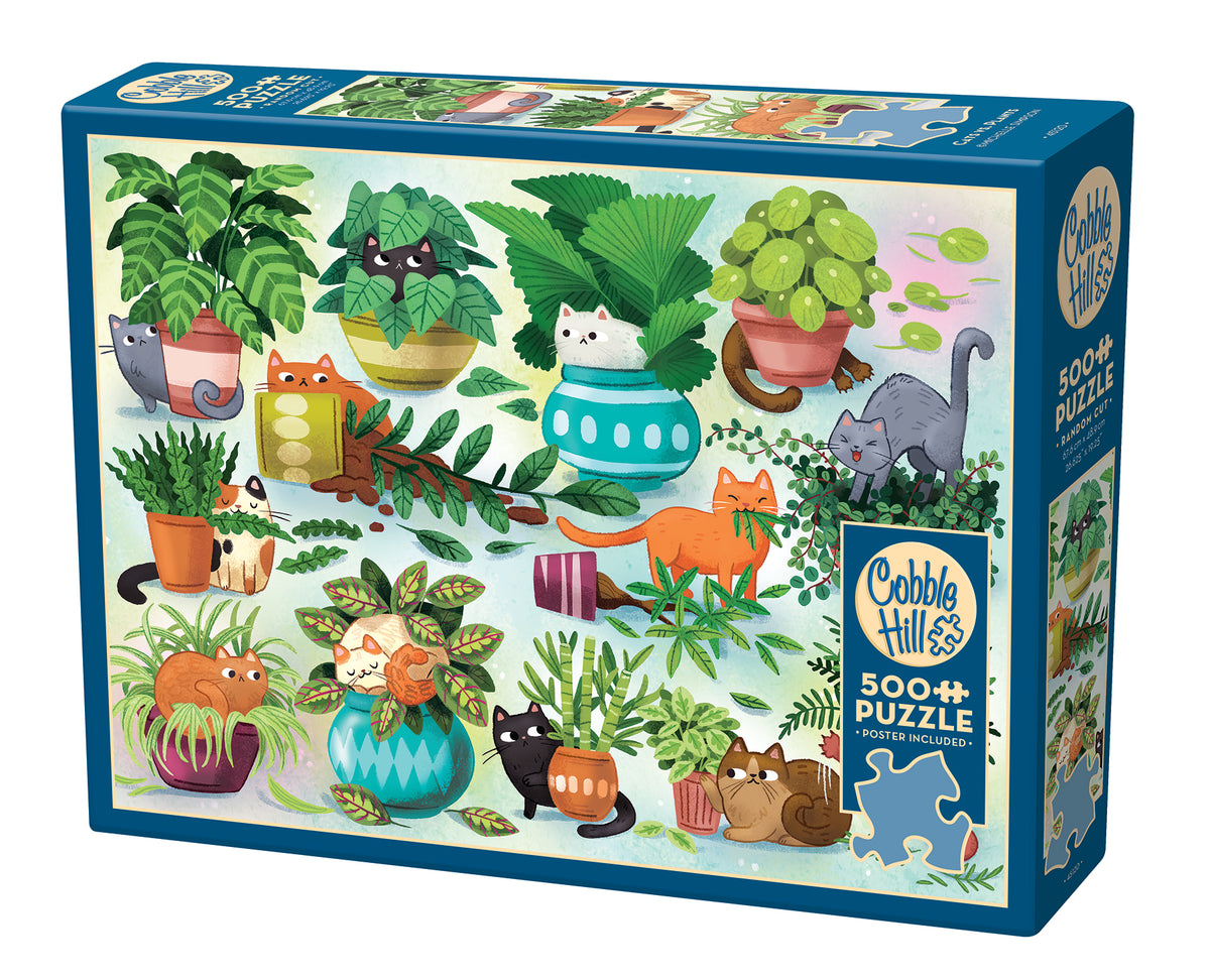 Cats vs. Plants | 500 Piece — Cobble Hill Puzzles