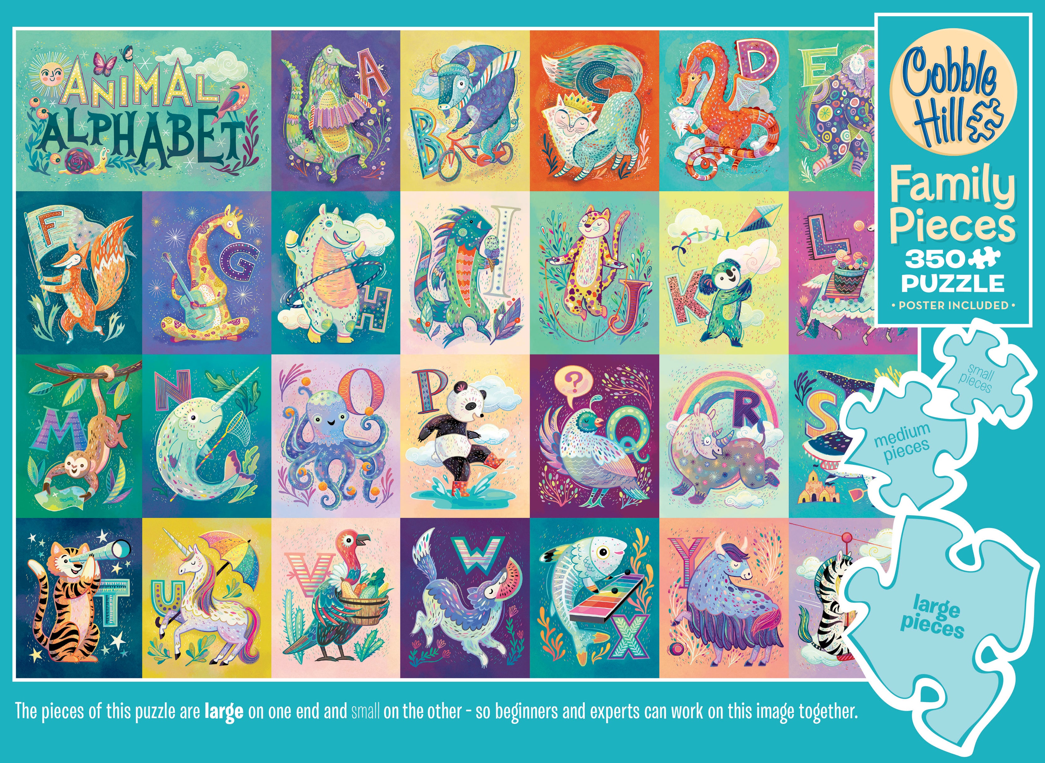 Animal Alphabet (Family) | Family Pieces 350 — Cobble Hill Puzzles