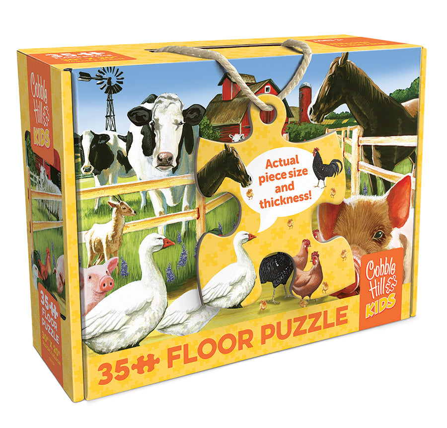 Welcome to the Farm | Floor Puzzle 35pc | 55132 | Cobble Hill Puzzles ...