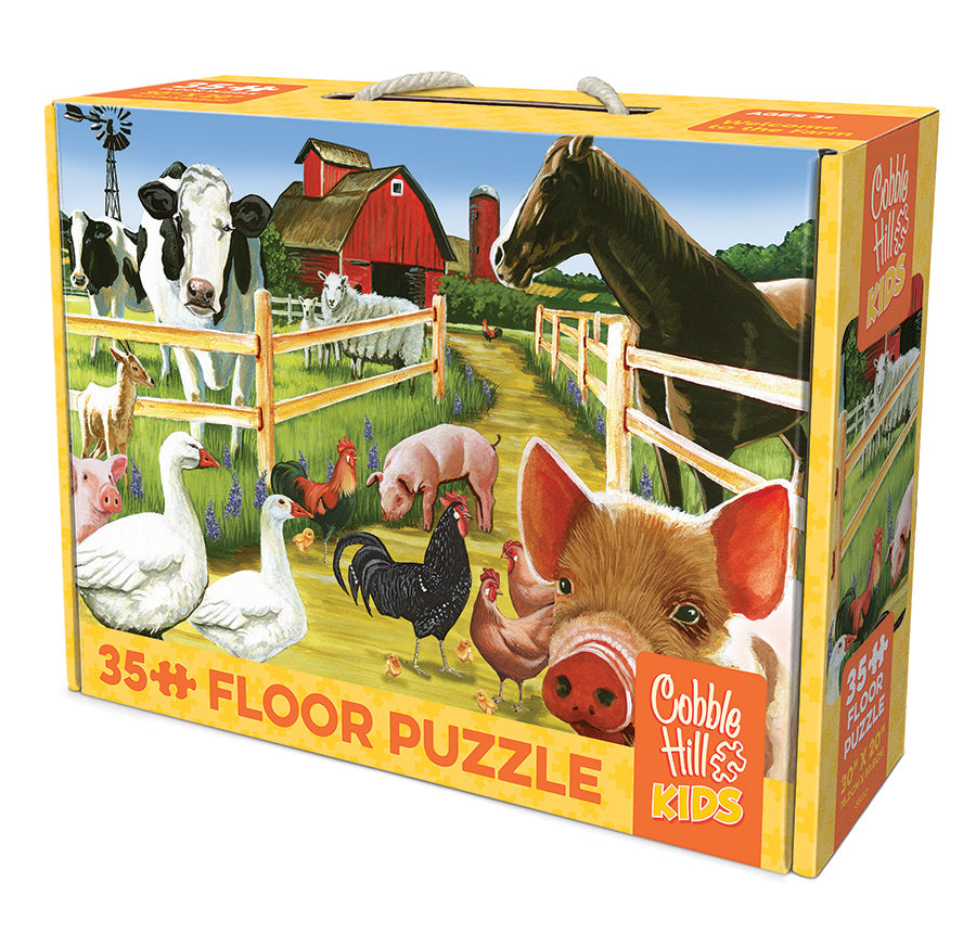 Welcome to the Farm | Floor Puzzle 35pc | 55132 | Cobble Hill Puzzles ...