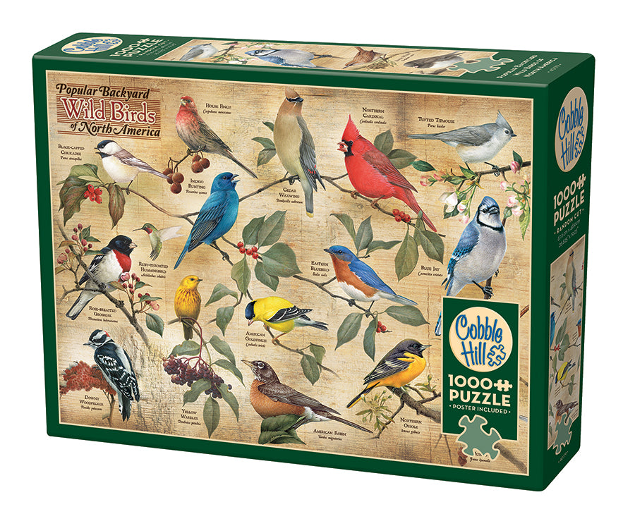 Popular Backyard Wild Birds of North America 1000 piece jigsaw| 40179 ...